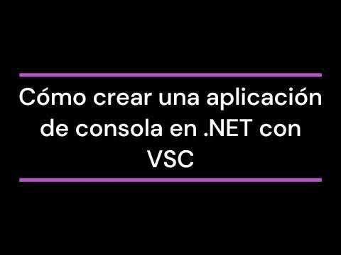 CREAR APLICACION DE CONSOLA EN NET CON VISUAL STUDIO CODE - YouTube