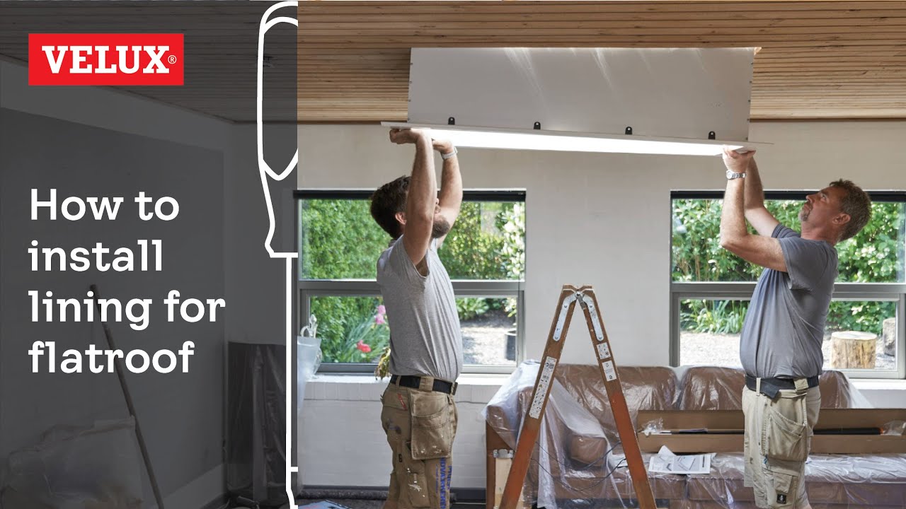 VELUX | How to install lining for flatroof - YouTube
