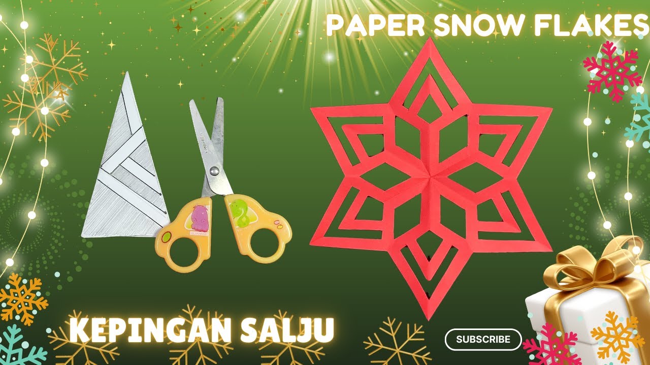 Cara Mudah Membuat Origami Kepingan Salju #9 -Paper Snowflake- Paper ...