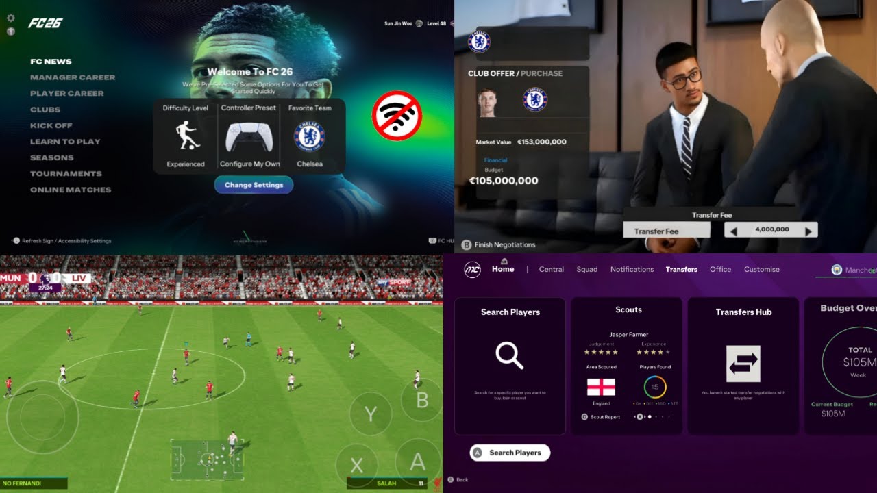 FIFA 16 MOBILE MOD EA FC 26 ANDROID OFFLINE CAREER MODE ALL TOURNAMENTS ...