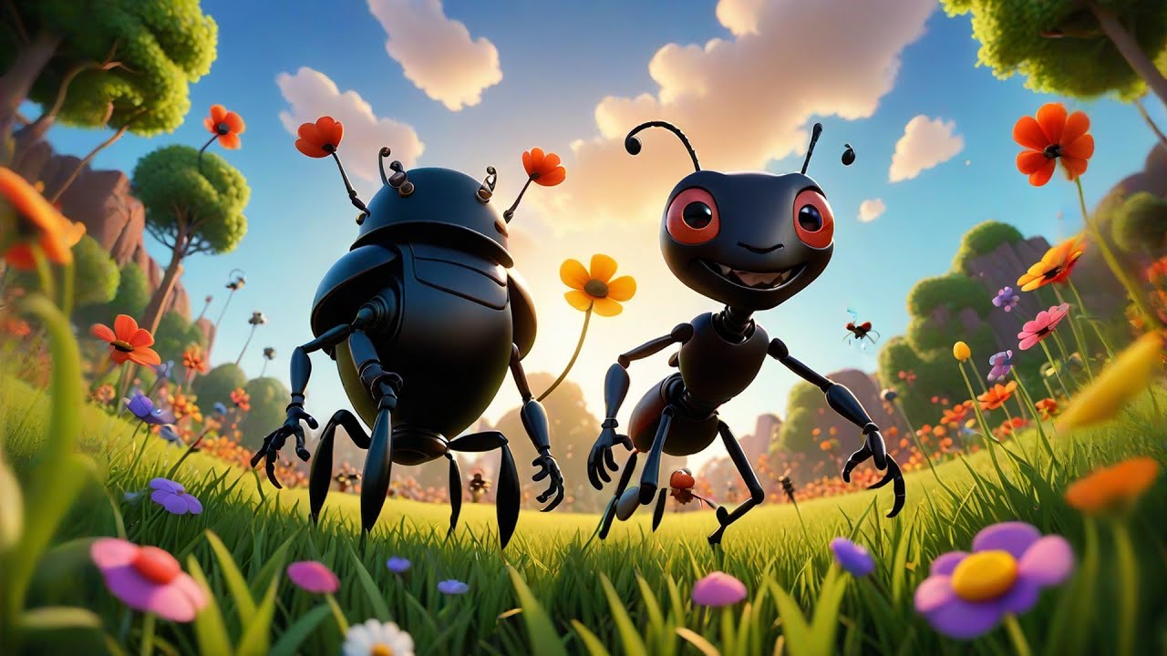 Five Crawling Ants March in a Line | Fun Counting Song for Kids ...