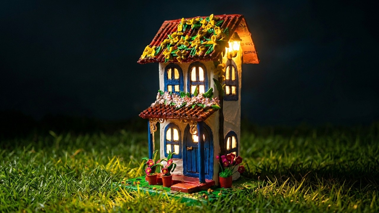BEST OUT OF WASTE: Easy House Model for School Project | DIY Cardboard ...