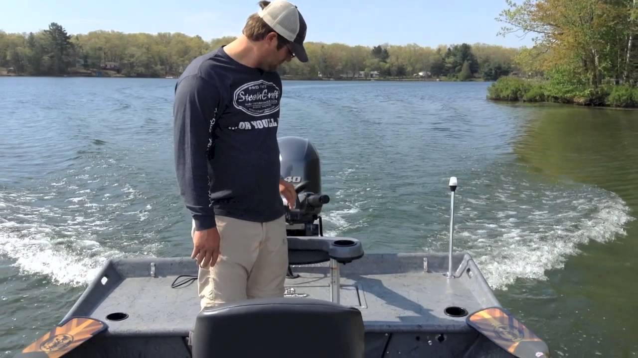 18' Stealthcraft Power Drifter - YouTube