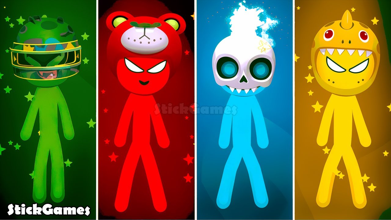 Stickman Party MiniGames - Red vs Blue & Yellow vs Green Stickman ...