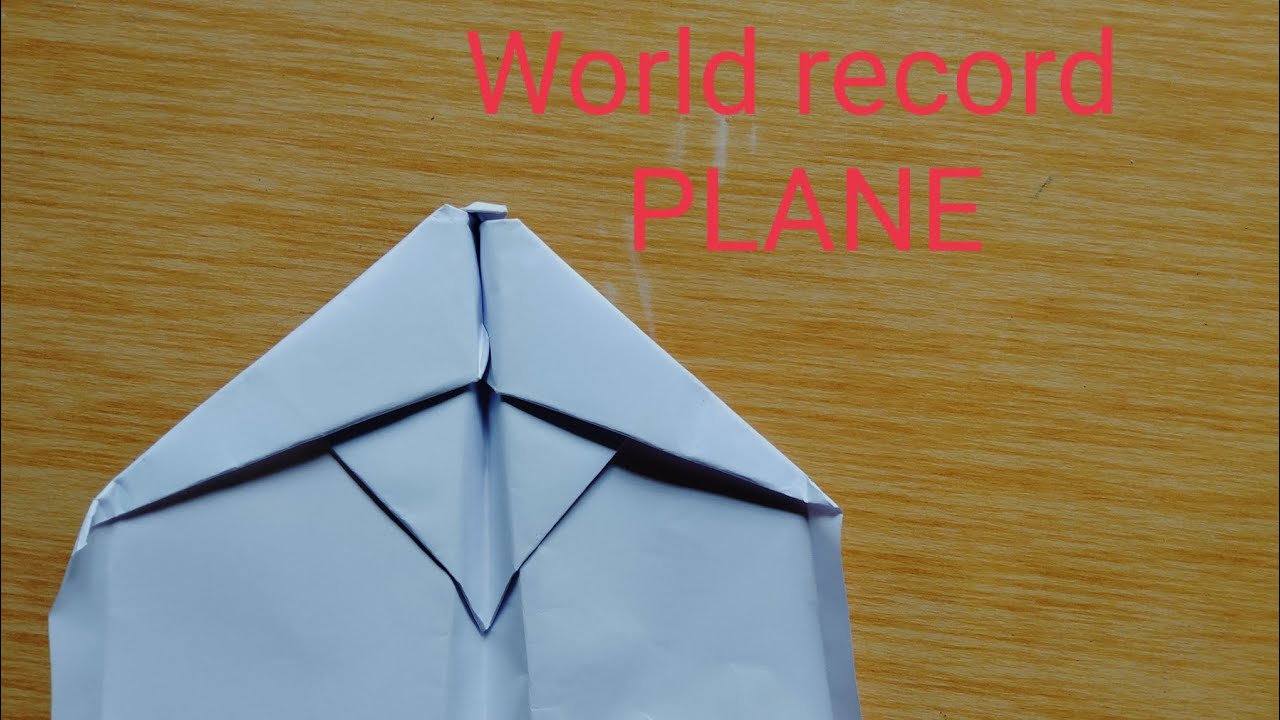 How to make a paper world record plane - YouTube