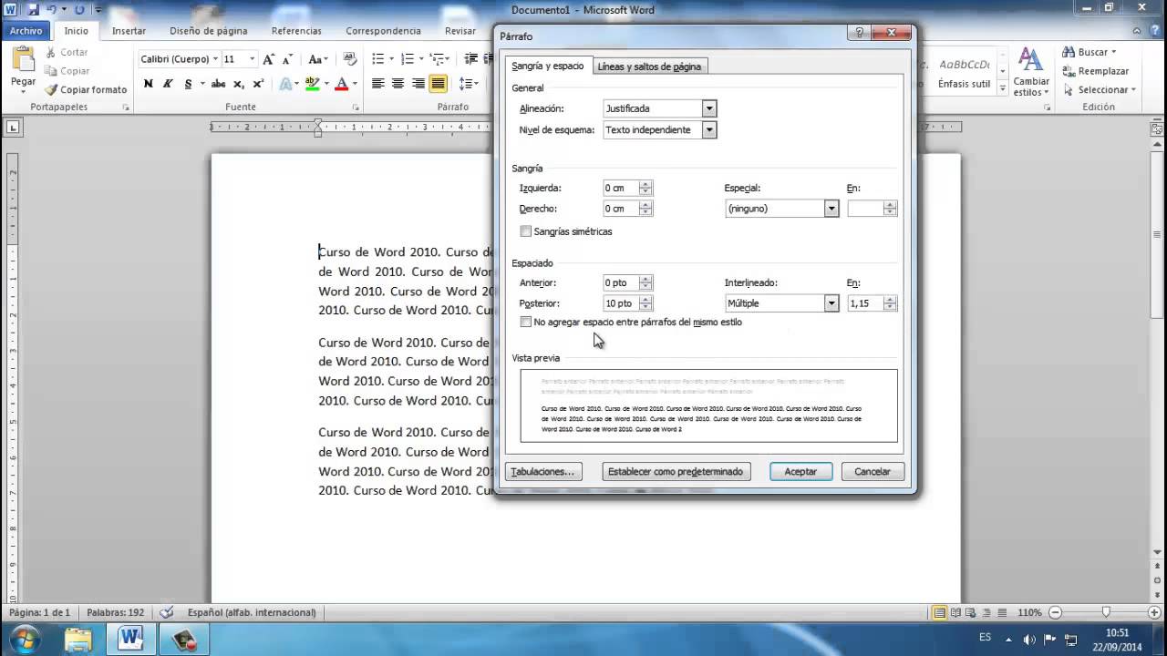 Curso Word 2010 #3 Párrafo 1 de 3 - YouTube