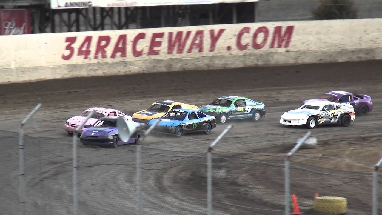 4 Cylinder Heats 34 Raceway 4/3/16 - YouTube