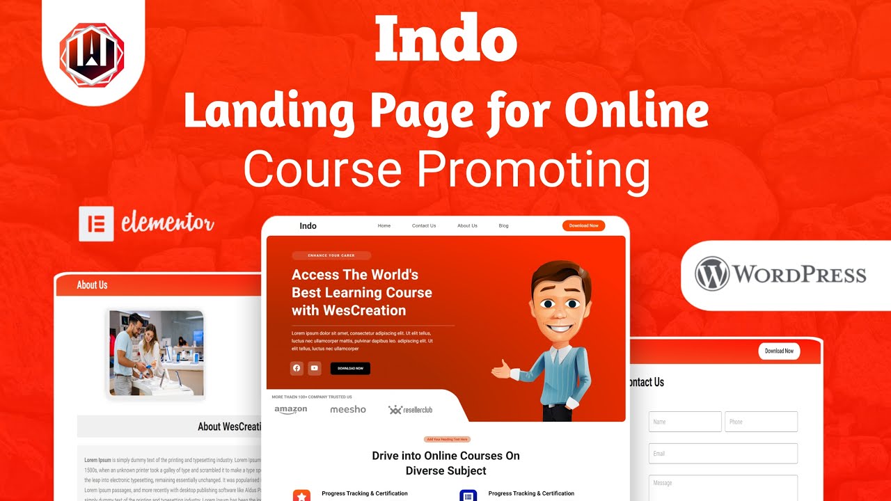 Elementor Landing Page For Online Course 2024 - YouTube