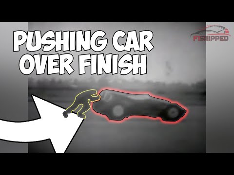 Pushing F1 car over finish (1959 US GP) - YouTube