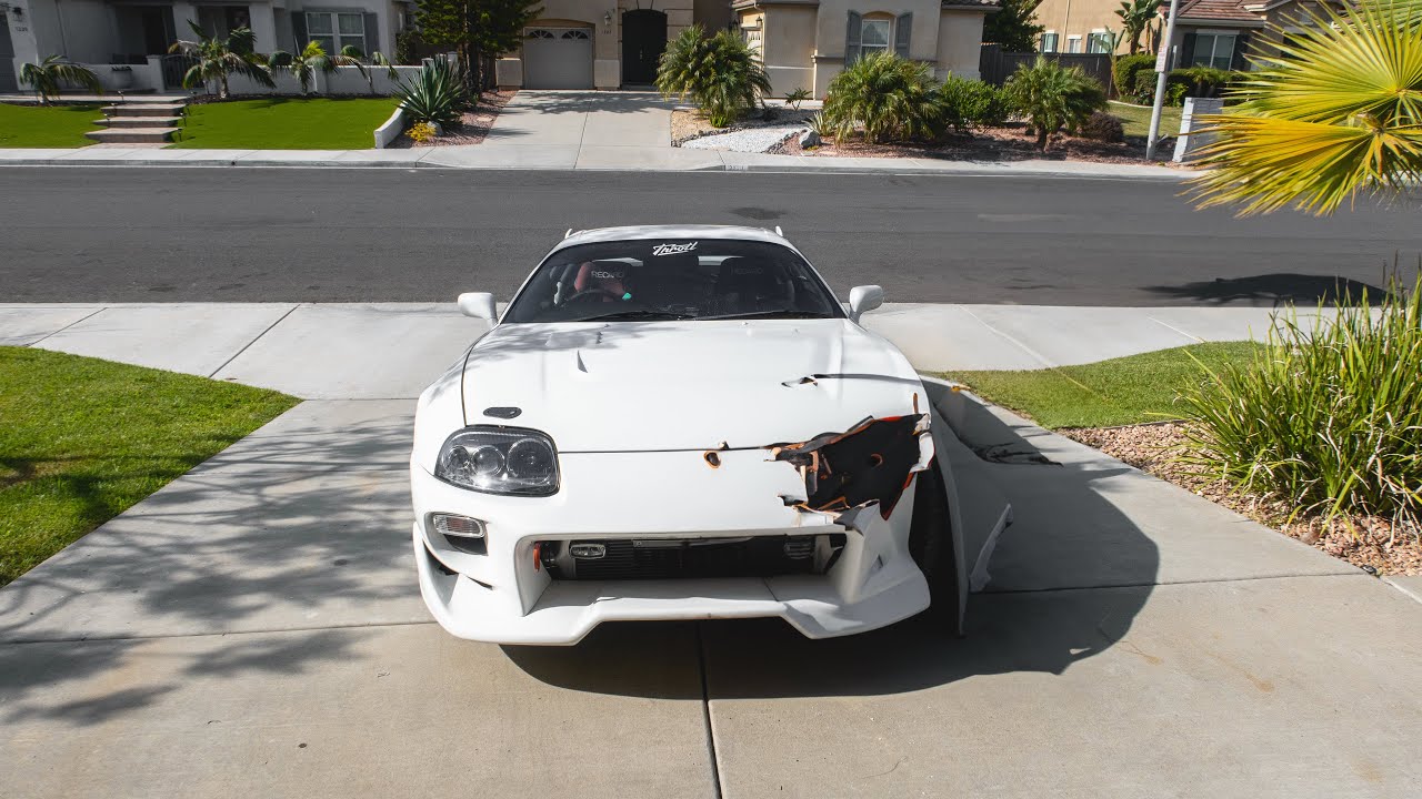 My Veilside Toyota Supra got into a HIT & RUN - YouTube