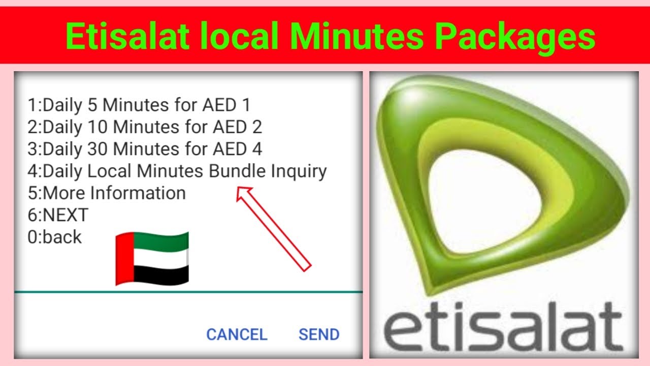 Etisalat local Minutes offer | Etisalat local call packages code ...