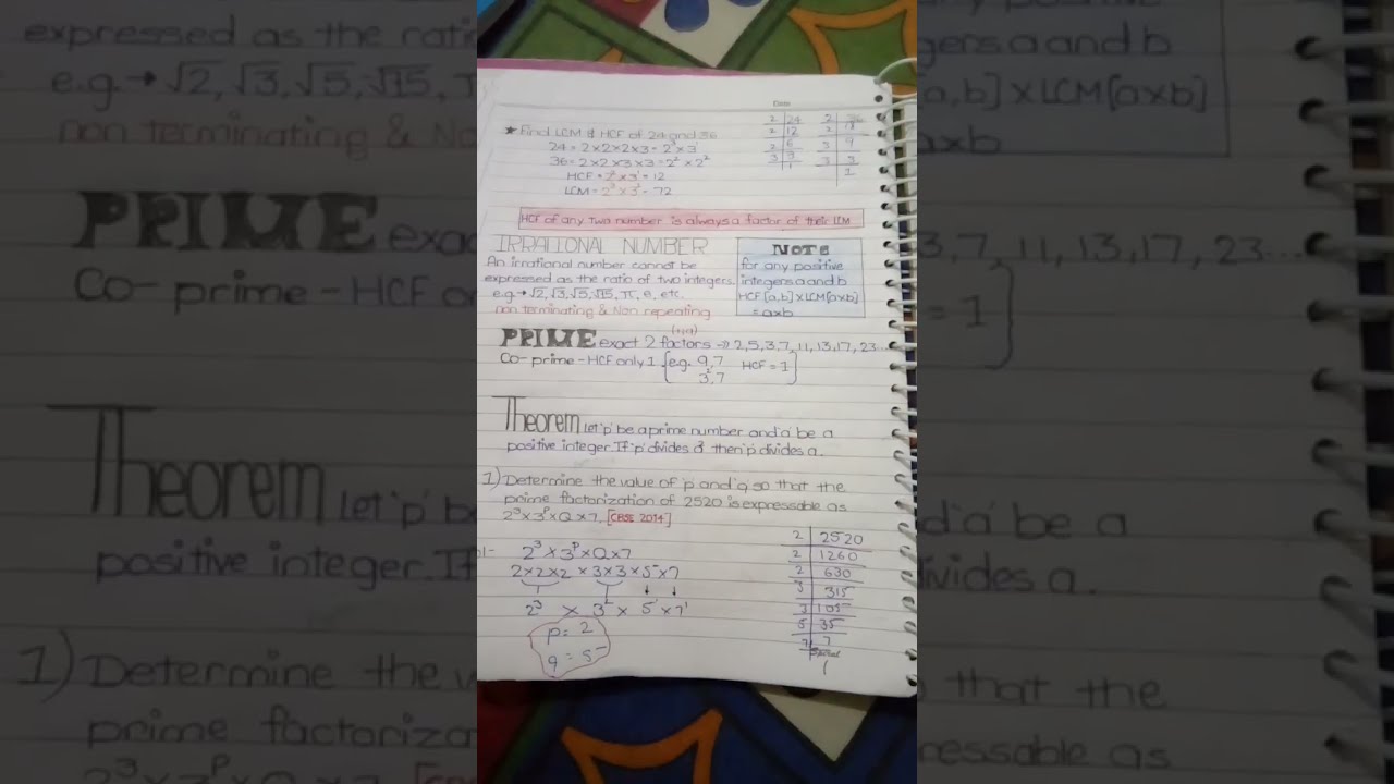 Class 10 Maths Ch 1 Real Numbers Pyqs And Theory pw maths notes Class 10 Maths Ch 1 Real Numbers Pyqs And Theory pw maths notes