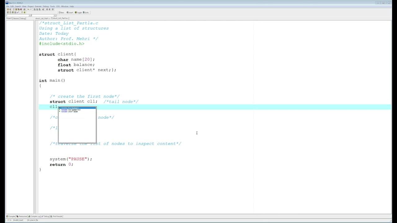 struct List Part 2 - YouTube