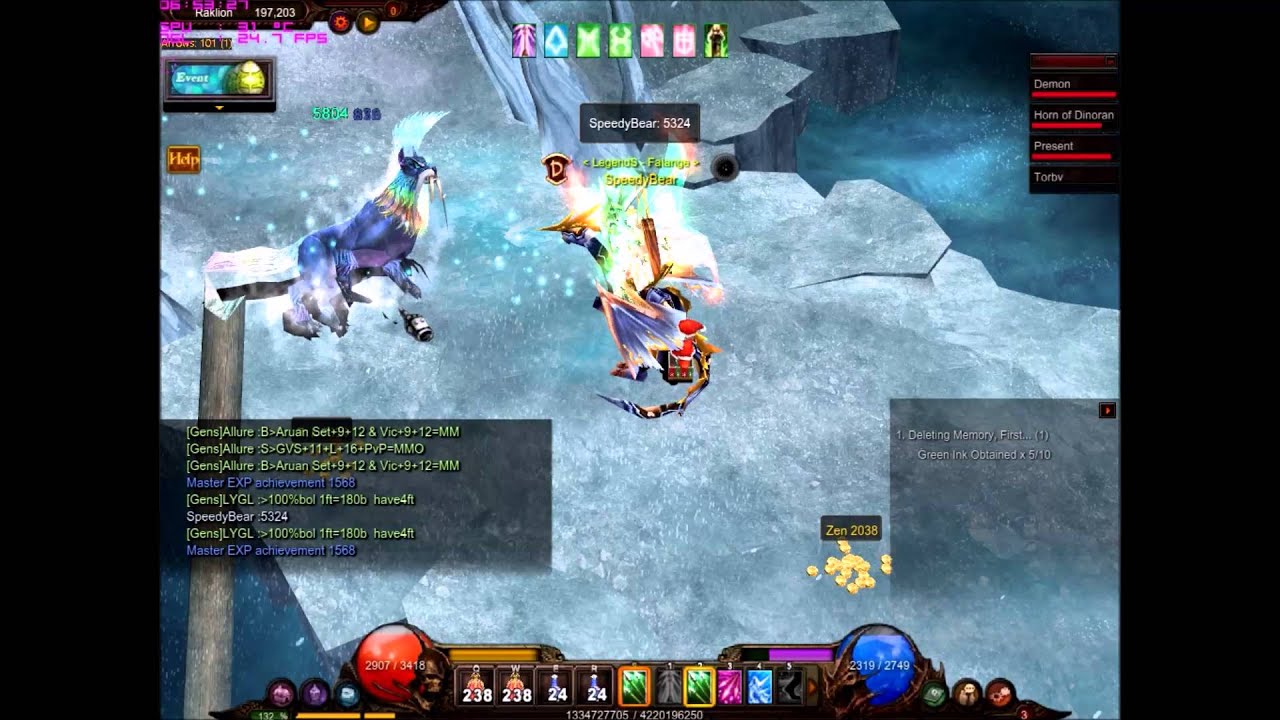 Mu Online - Infinity Arrow Working - YouTube