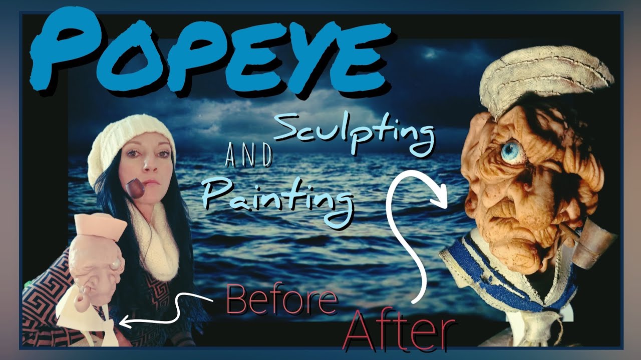 Popeye - Sculpture Polymer Clay - YouTube