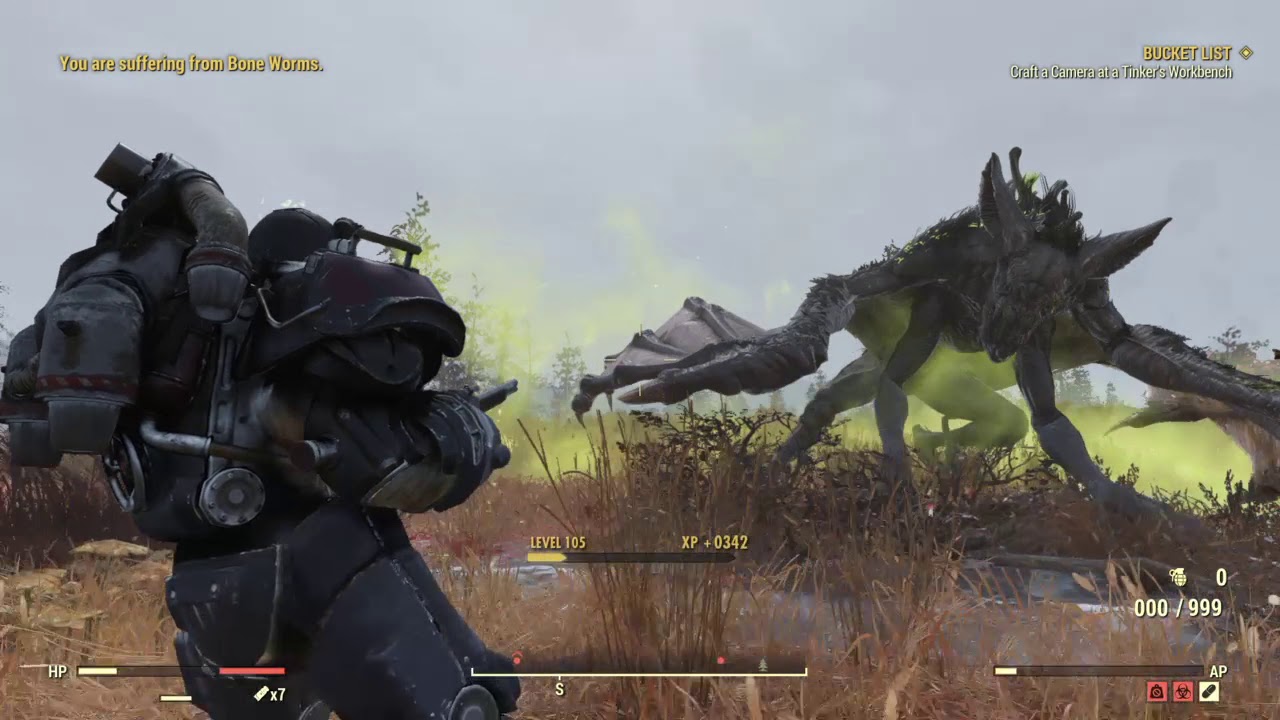 Fallout 76 solo mob of scorchedbeasts - YouTube
