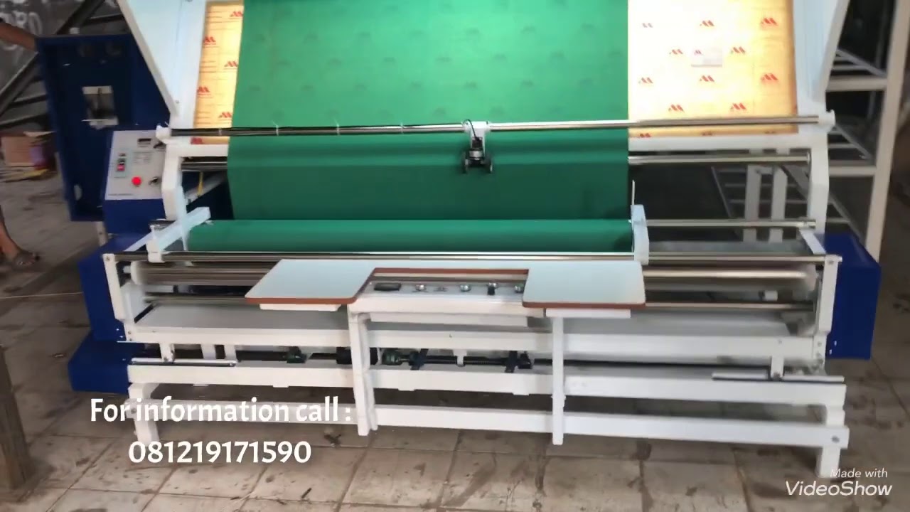 Fabric inspection machine / mesin inspeksi kain cek gulung bahan - YouTube