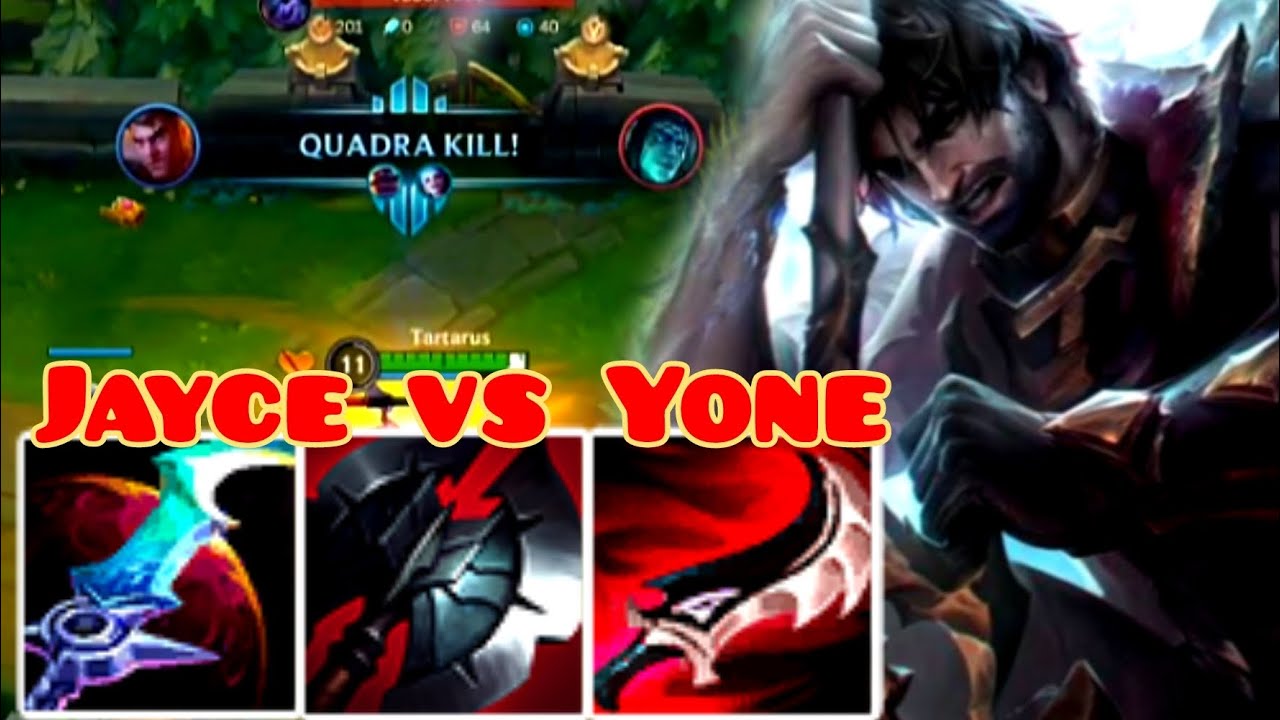 JAYCE TOP VS YONE | JAYCE WILD RIFT GAMEPLAY | BUILD AND RUNES - YouTube