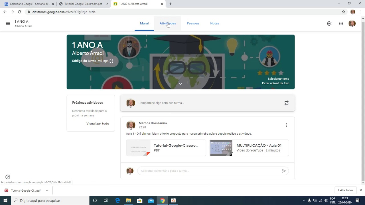 Parte 1 - Como criar sala de aula virtual utilizando o Google Sala de ...