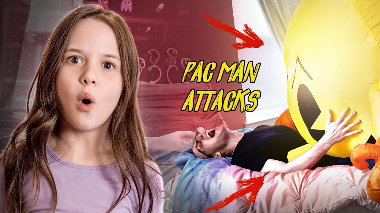 PAC MAN Attacked my dad! Why You never eat Pac-Mans candy! - YouTube