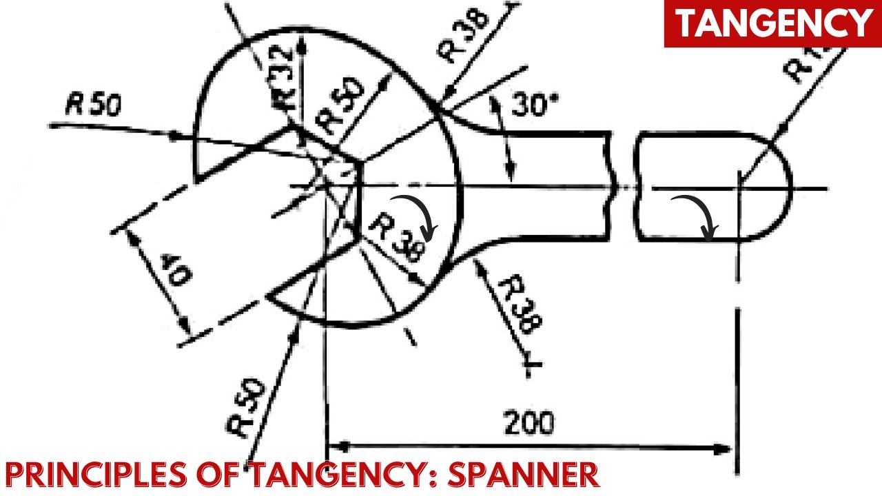SPANNER CONSTRUCTION using principle of TANGENCY - YouTube