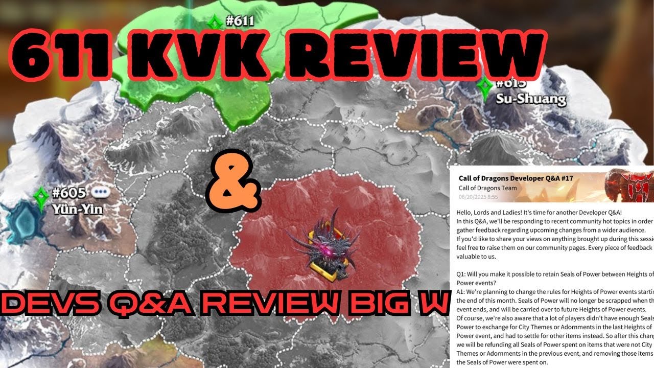 611 KvK Diplo Update & Q&A Review | Call of Dragons - YouTube