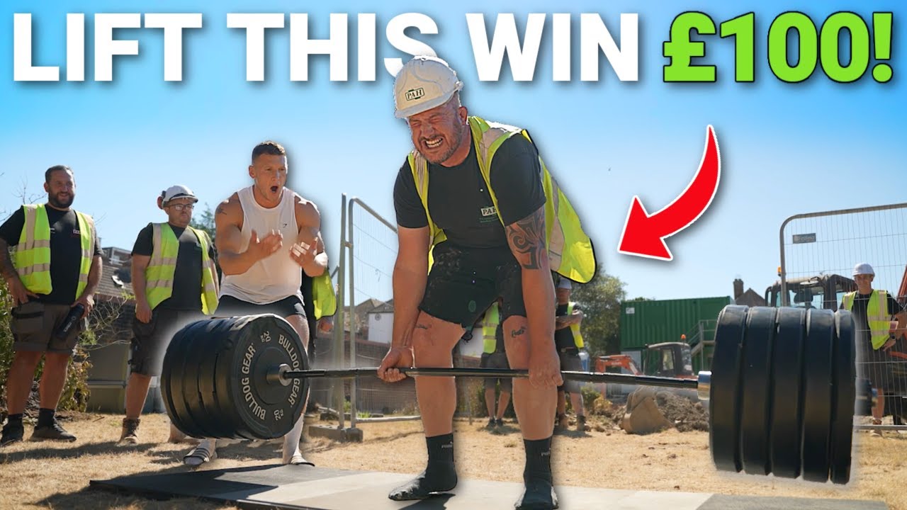BUILDERS vs DEADLIFT CHALLENGE! *Lift this, win £100* - YouTube