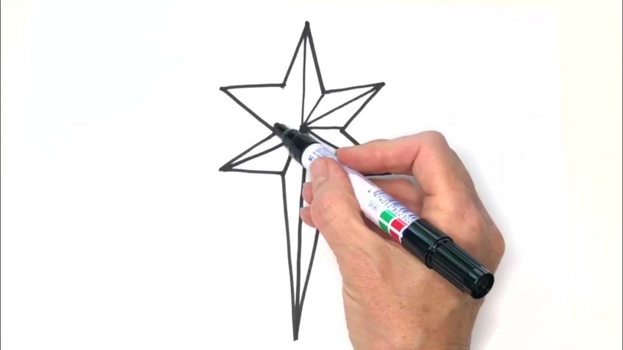 How to draw a Christmas star - DIY kids crafts - YouTube