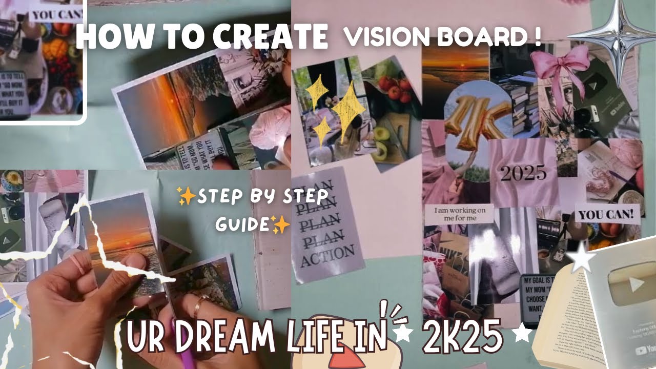 Making my 2025 VISION BOARD | How to make a vision board? | manifesting ...