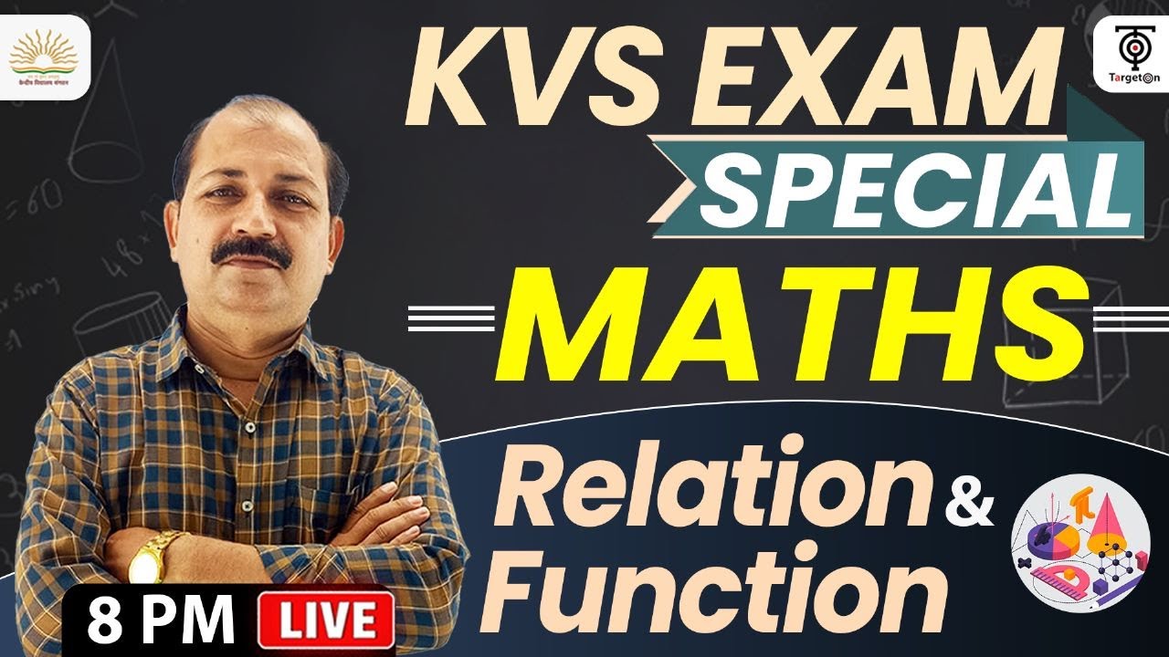 KVS EXAM 2022 | Special Math | विशेष गणित | Relation & Function | TargetOn - YouTube
