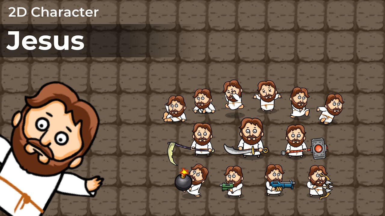 2D Character - Jesus (Sprite Package Demo) - YouTube