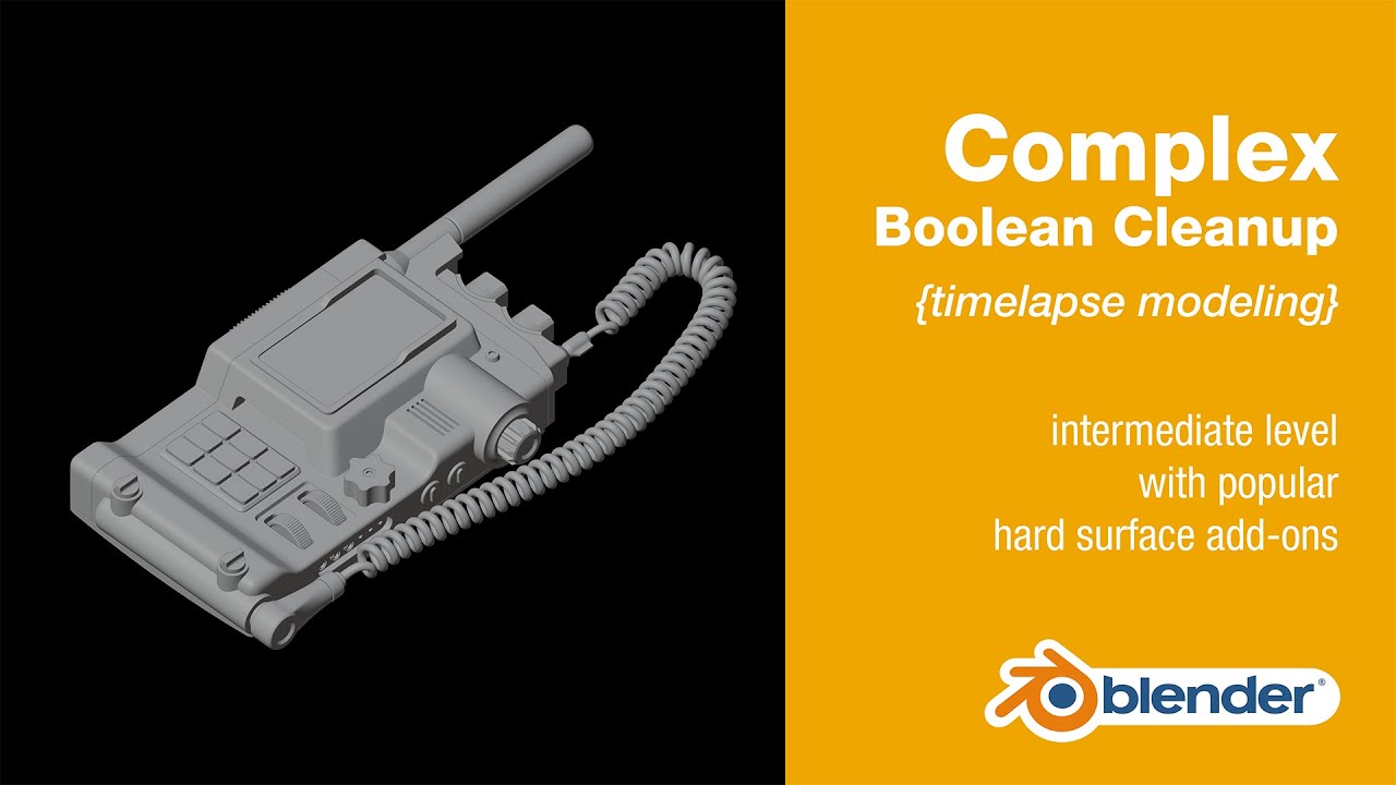 Blender Super Complex Boolean Clean Up with Popular Hard Surface Add ...