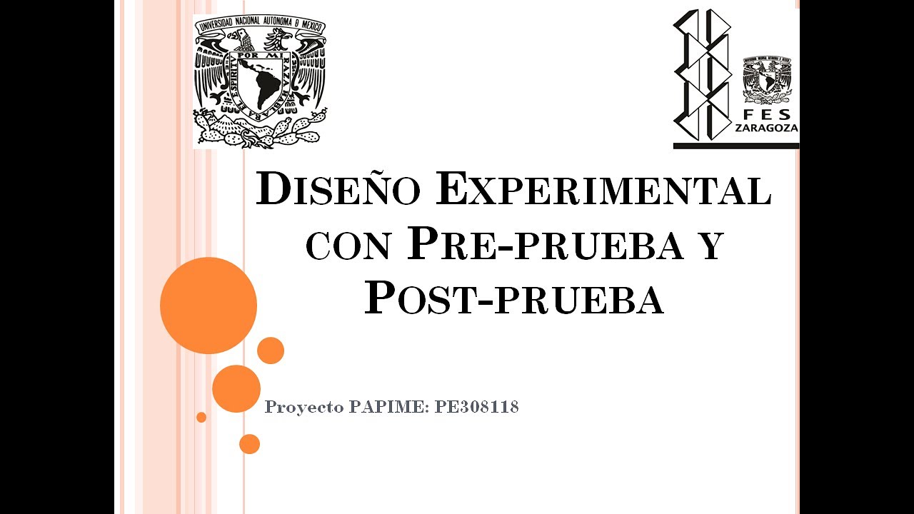 Diseño Experimental con Pre-prueba y Post-prueba - YouTube