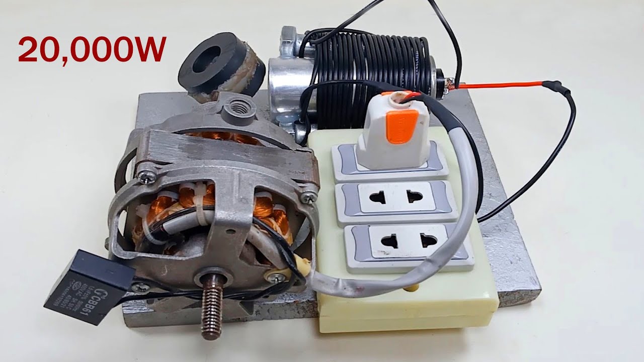 How to make a free energy generator 230V energy with iron bolt and PVC ...
