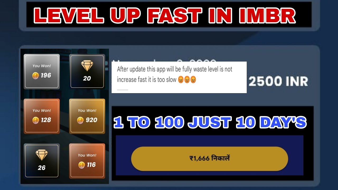 Imbr मे जल्दी level up कैसे करें ? | #imbr #imbrapprealorfake # ...