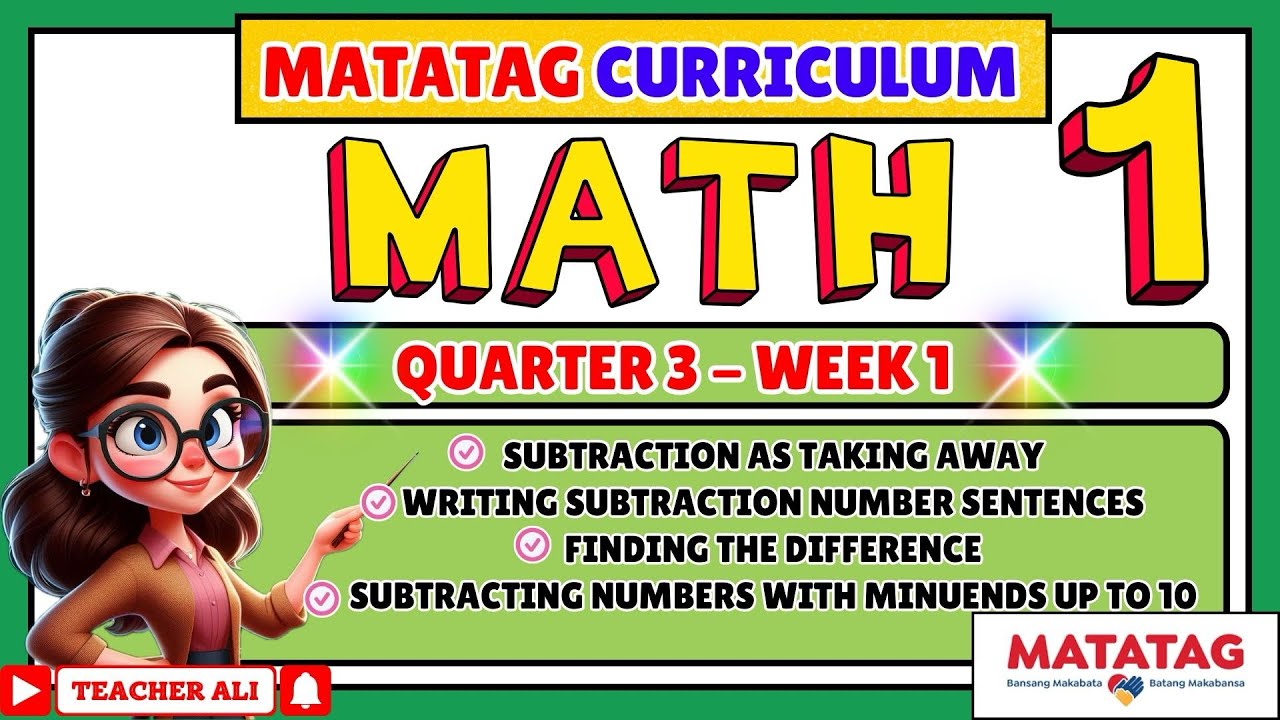 GRADE 1 MATH 1 QUARTER 3 WEEK 1 - YouTube