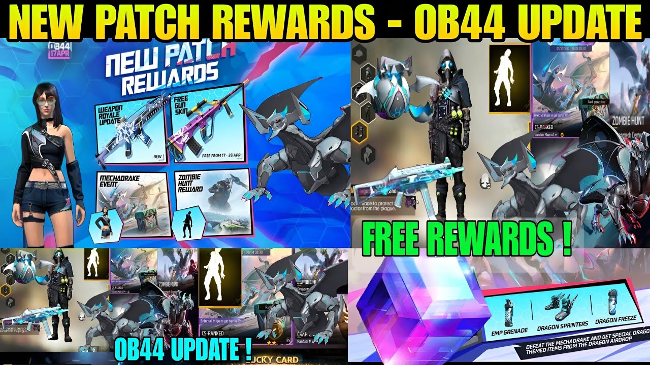 New patch rewards free fire 🤯🥳| New weapon royale free fire | Ob44 ...