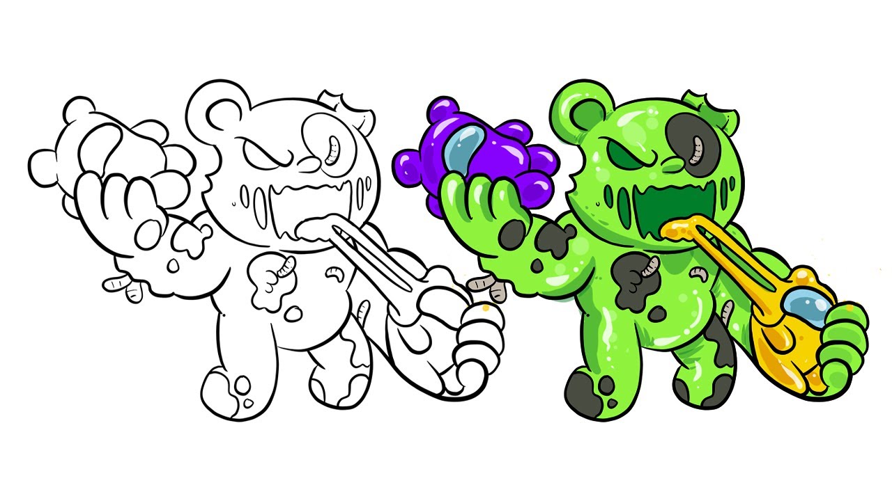 How to draw Gummy Bear Mod in Among Us - YouTube
