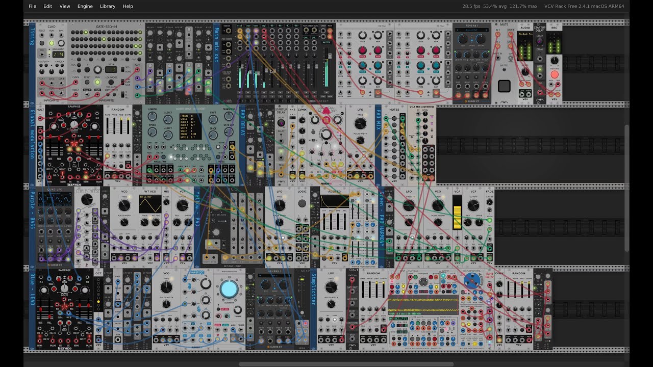 melodic ambient patch in VCV Rack - YouTube