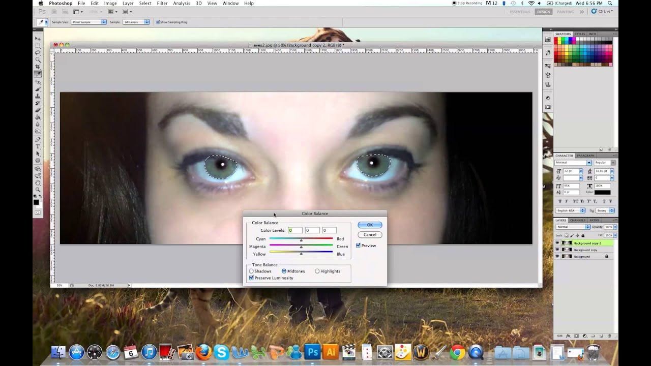 Photoshop Tutorial: Eye Edit & Enhancing - YouTube