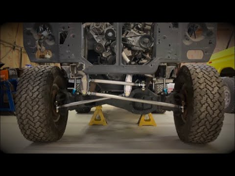 Swing set steering on a long travel TTB Ford Bronco II - YouTube