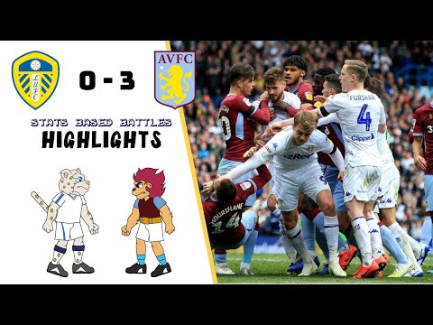 Leeds VS Aston Villa - statistics highlights, super mascot fighter