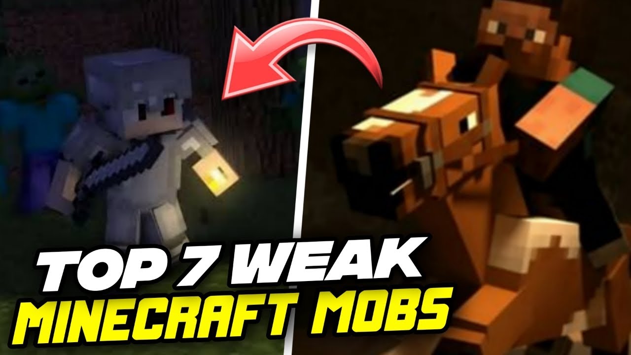 TOP 7 WEAK MINECRAFT MOBS THAT ARE STRONG IN GROUPS! (720p) - YouTube