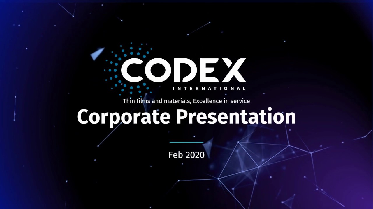 Corporate presentation Codex International - YouTube