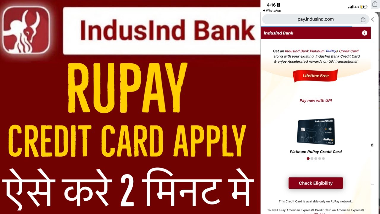 indusind bank rupay credit card app | indusind bank credit card rupay ...