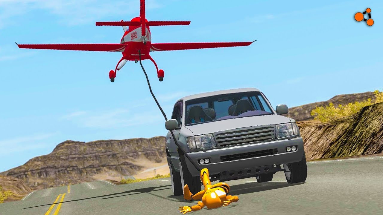 Beamng drive - Funny Rope Crashes - YouTube