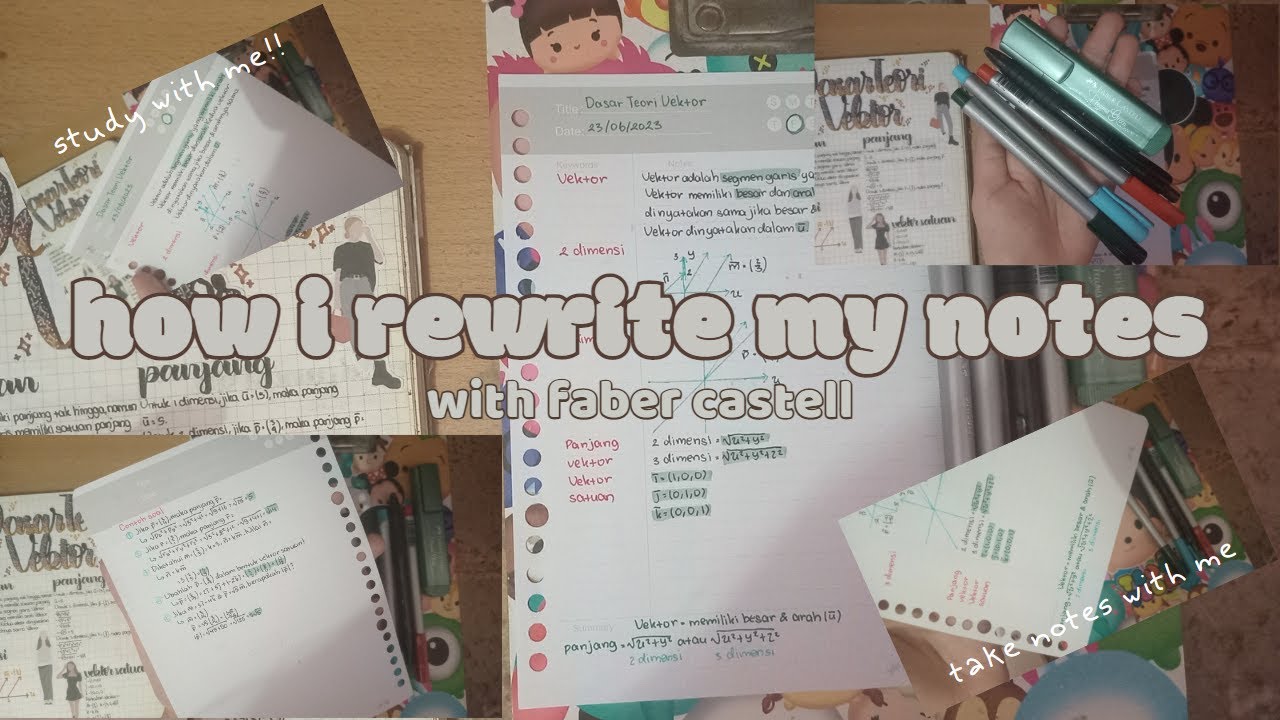 How I Rewrite My Notes | with Faber Castell - YouTube