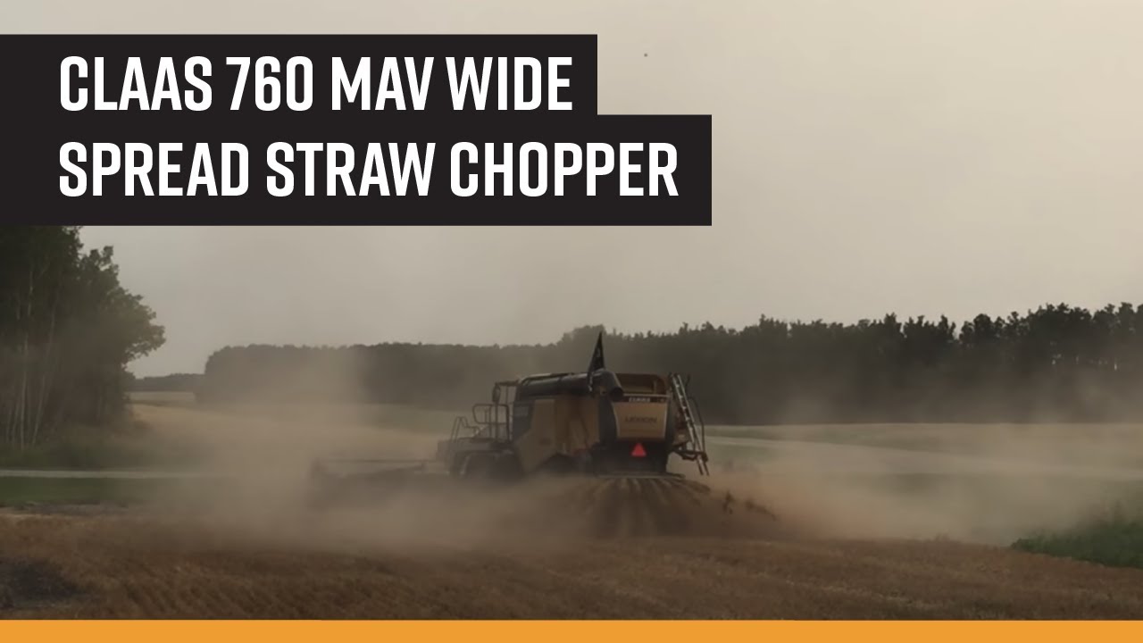 CLAAS 760 MAV Wide Spread Straw Chopper - 2015 - YouTube
