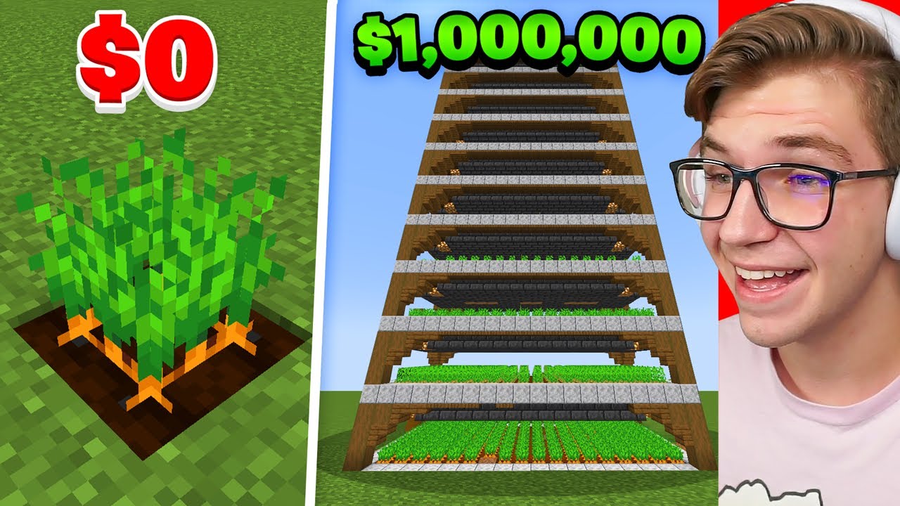 I Used A MEGA FARM To Become a Minecraft Millionare! | EP1 - YouTube