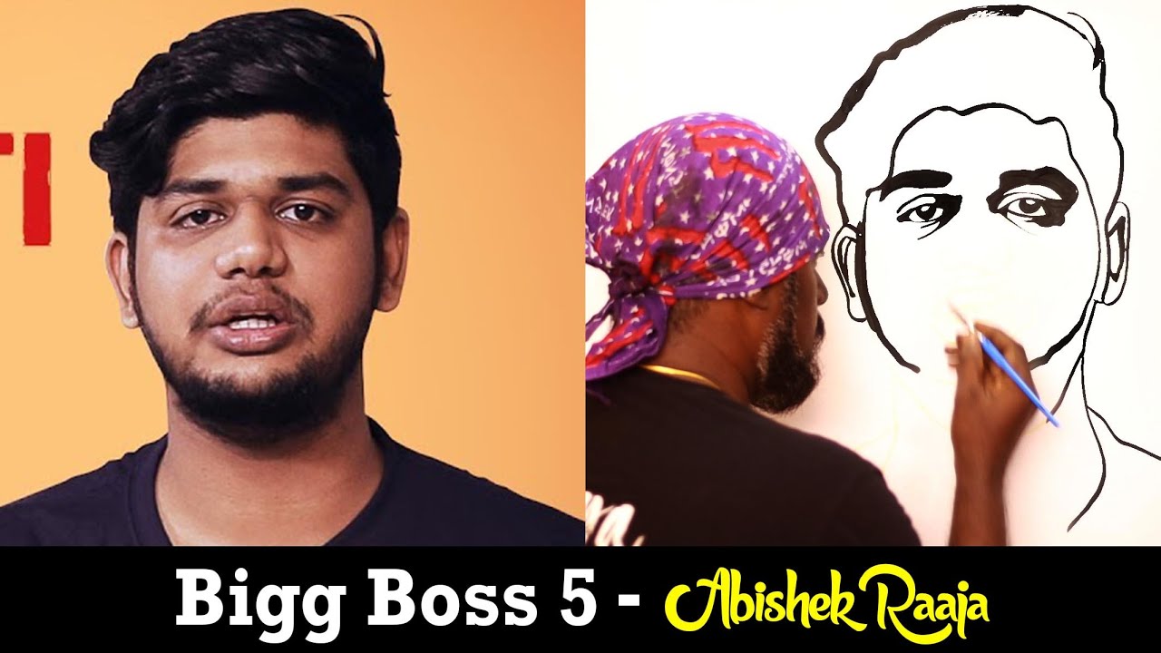How to Draw Bigg Boss 5 Abishek Raaja - Udhaya Speed Painting - YouTube